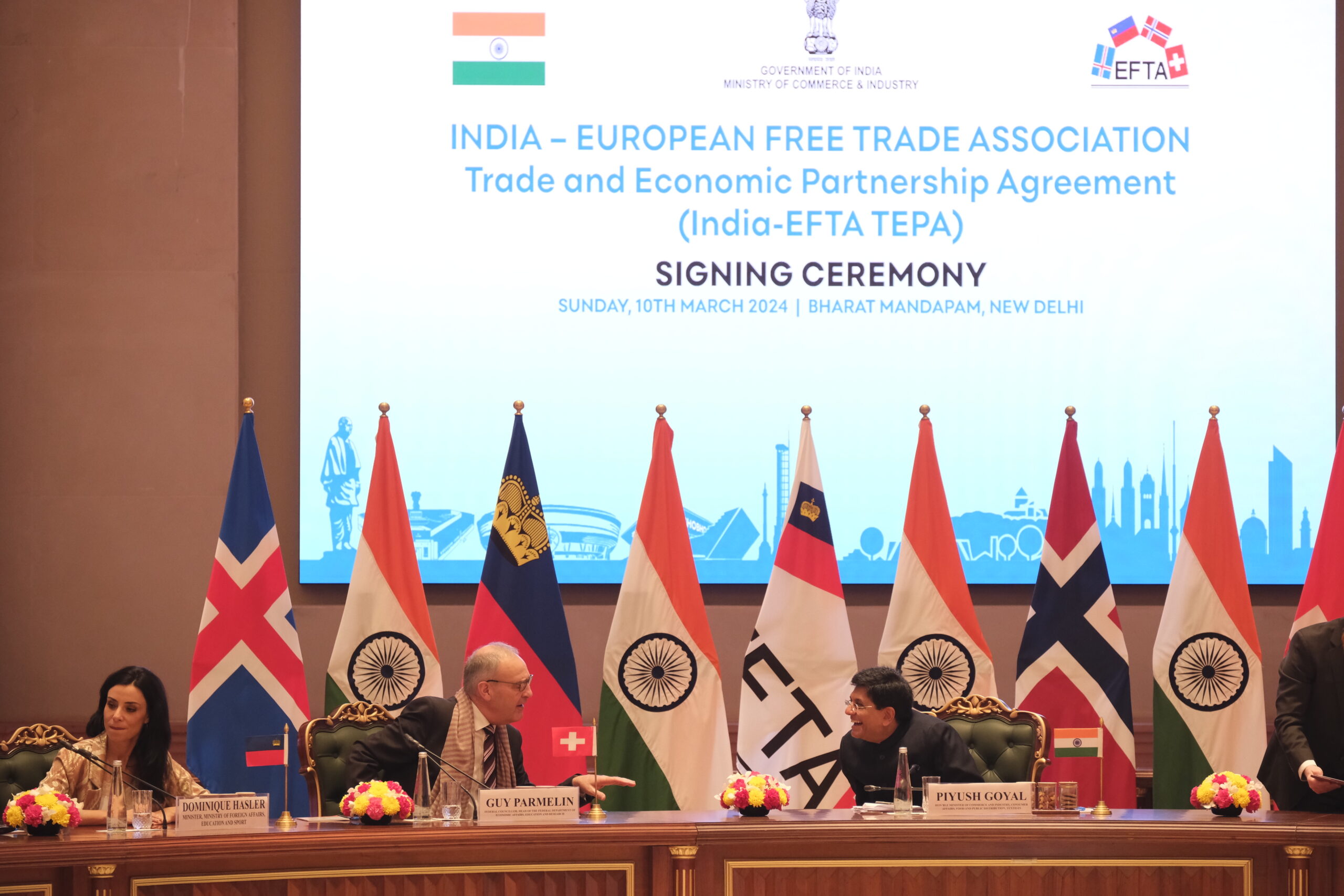 India signs free Trade agreement with European Free Trade Association ...