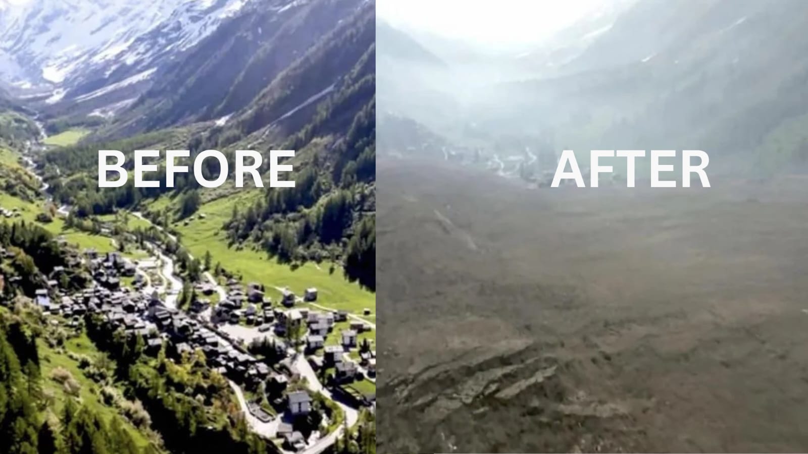 Entire Swiss village buried in seconds after massive landslide amid ...